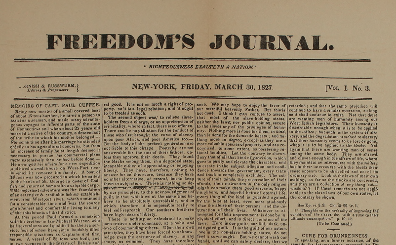 Freedom’s Journal – Myricopia